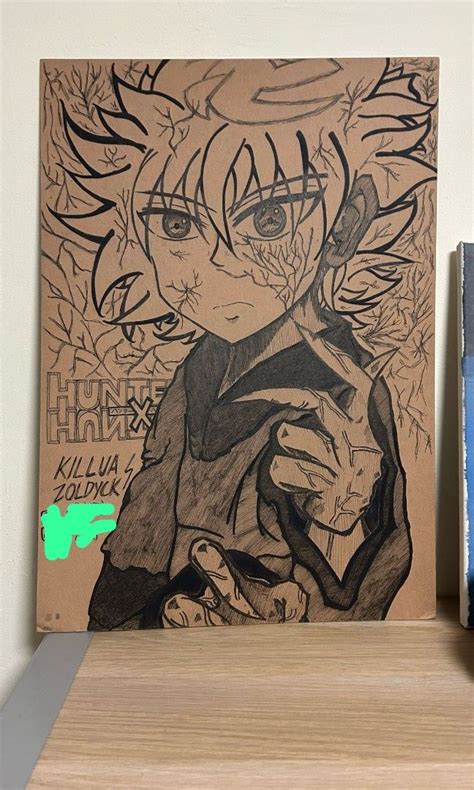Hunterxhunter Killua And Gon Double Sided Hand Drawn Art Board Hobbies