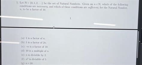 Solved Let N Be The Set Of Natural Numbers Given Chegg