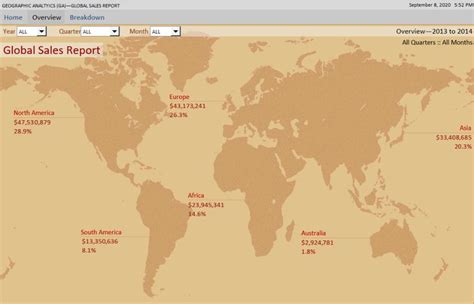 Global Sales Report Geographic Dashboard In Excel Excel Effects Global Sales Report Geographic Dashboard In Excel Excel Effects