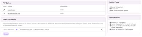 How To Change The PHP Version For A Domain InterWorx Documentation