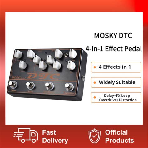 Mosky Dtc 4 In 1 Electric Guitar Effects Pedal Distortion Overdrive