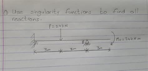 solved o use singularity functions to find all reactions p
