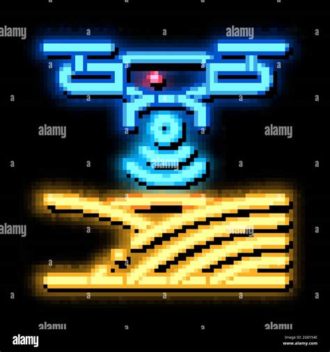 Drone Wi Fi Signal Neon Glow Icon Illustration Stock Vector Image And Art Alamy