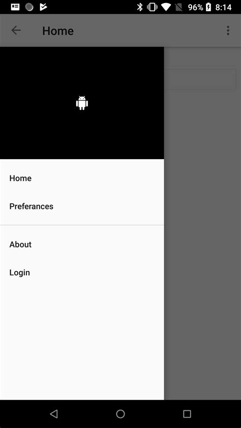 User Interface Android Prevent Navigation Drawer From Overlaying