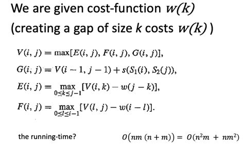 Algorithm Find Optimal Alignment Between 2 Strings With Gap Cost