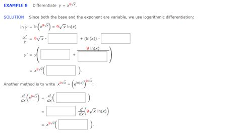 solved example 8 ﻿differentiate y x9x2 solution since both