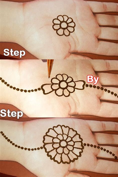 Step By Step Full Mehndi Design Beginner Henna Designs Henna Designs Hand Henna Designs Easy