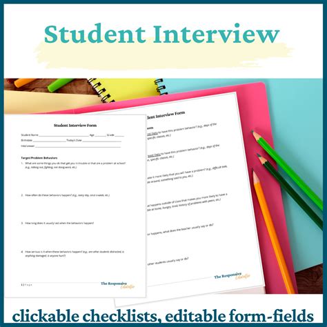 Fba Interview Forms Made By Teachers