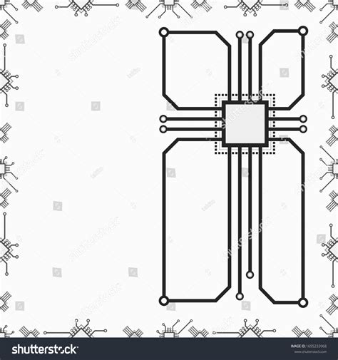 Vector 2d Concept Cpu Seamless Vector Stock Vector Royalty Free 1695233968 Shutterstock