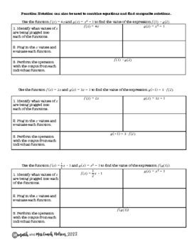 Using Function Notation Notes And Homework By Math With Mrs Coach Nelson