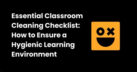 Classroom Cleaning Checklist Checklistgg