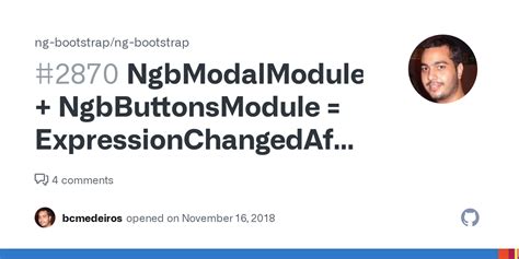 NgbModalModule NgbButtonsModule ExpressionChangedAfterItHasBeenCheckedError By Default