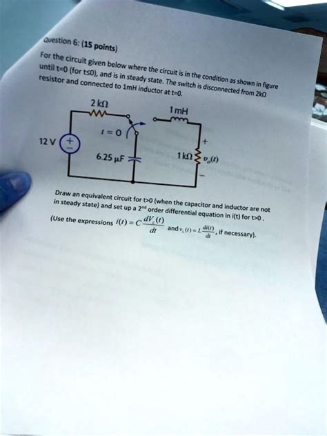 solved question 6 15 points for the circuit given below where the