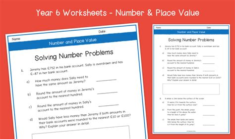 Year 6 Solving Number Problems Worksheets Ks2 Number And Place Value Primary Maths