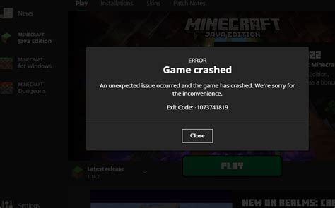 [java] 1 18 2 Error Exit Code 1073741819 R Minecrafthelp