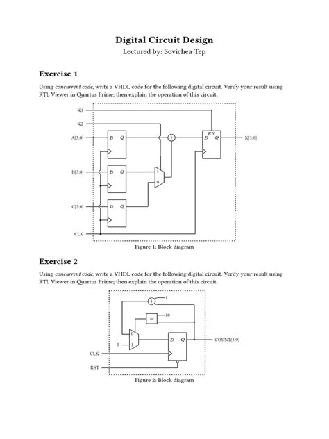 Digital Circuit Design Exercises Pdf