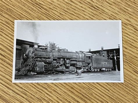 Santa Fe Railway Steam Engine Locomotive 3879 Vintage Photo Atsf
