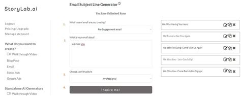 Catchy Re Engagement Email Subject Line Examples Ai Tool