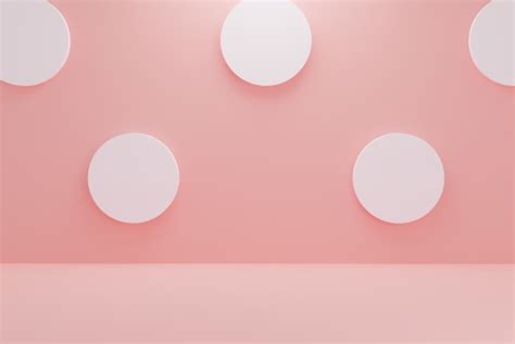 전단지 디자인 포스터 광고 배너 제품 등을 위한 서클 화이트 컬러 3d 렌더링 일러스트가 있는 배경 추상 핑크 0명에 대한 스톡 사진 및 기타 이미지 Istock