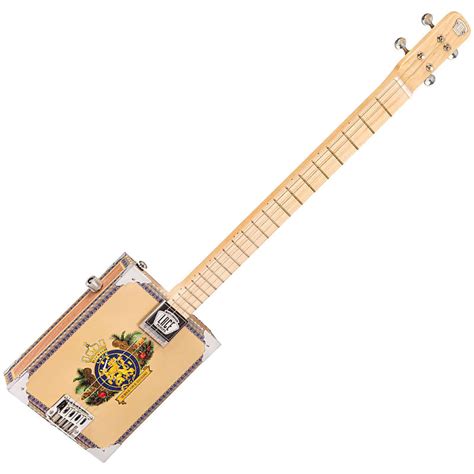 Lace Cigar Box Electric Guitar ~ 4 String ~ Royalty Reverb