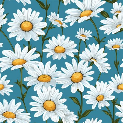 Premium Ai Image Feminine Daisy Touch For Floral Pattern
