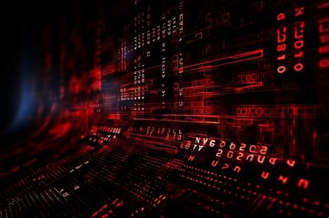 Premium Ai Image Abstract Binary Code On Dark Screen Generative Ai