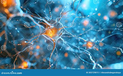 Graphical Representation Of The Neural Network In The Human Brain Stock Graphical Representation Of The Neural Network In The Human Brain Stock