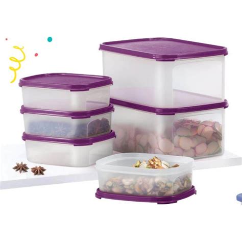 Tupperware Modular Mates Rectangular Set 6 Pcs
