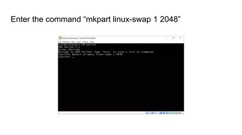 How Do I Use Parted To Partition Devsda With The Specifications In