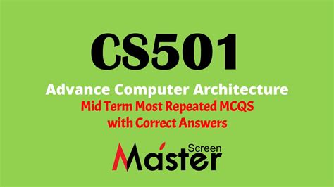 Cs501 Advance Computer Architecture Mid Term Most Repeated Mcqs Youtube