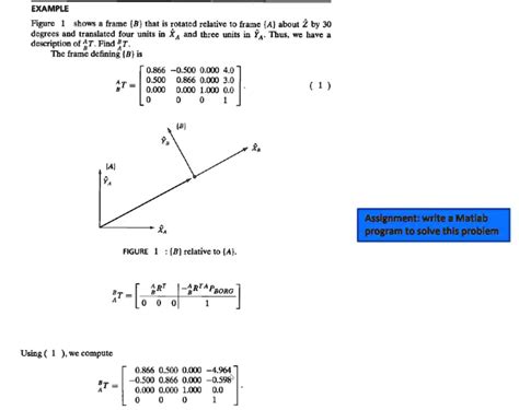 Solved Texts Write A Matlab Program Example Figure 1 Shows A Frame B That Is Rotated Relative