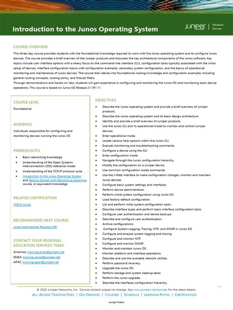 Introduction To The Junos Operating System Ijos Pdf I Pv6 Command Line Interface