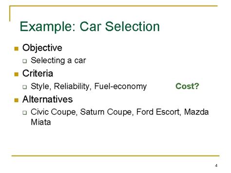 Mis 463 Analytic Hierarchy Process The Analytic Hierarchy