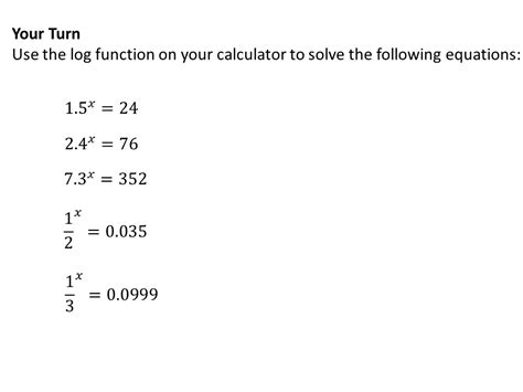 Logarithms 8 Exercises Variation Theory