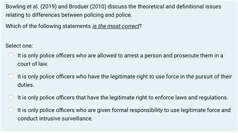 Bowling Et Al 2019 And Broduer 2010 Discuss The