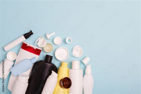 Heap Of Separate Collection Of Hdpe Bottles From Cosmetics For
