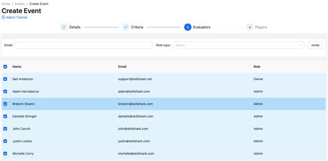Creating Events Skillshark