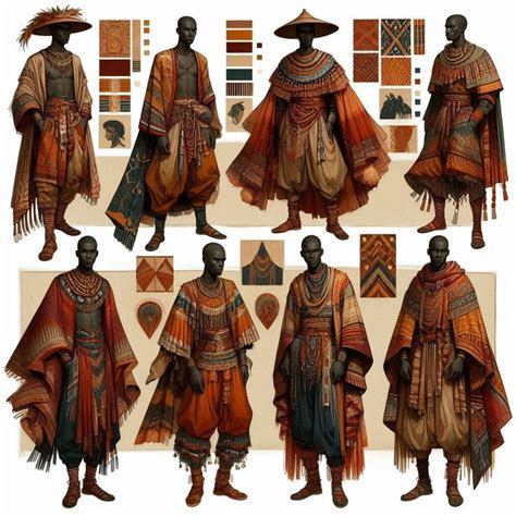 African Clothing Concept Ancient Desert Clothing Tribe Clothes Dnd
