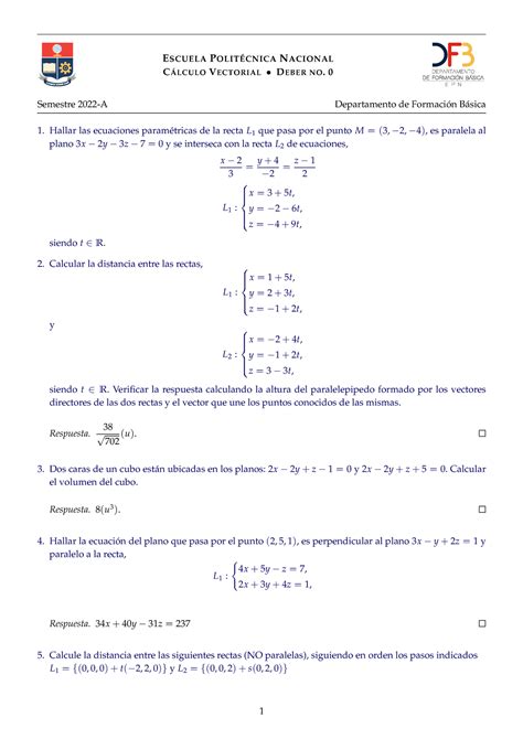 cv deber 0 resumen escuela politÉcnica nacional cÁlculo vectorial