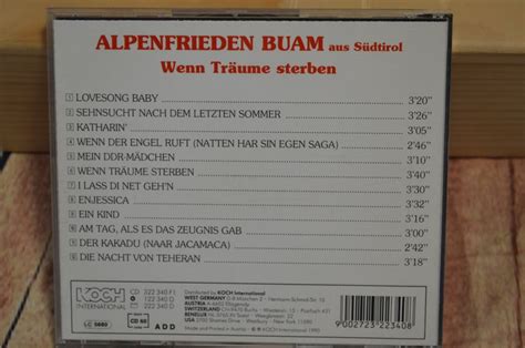 5857 Musik Cd « Alpenfrieden Buam Wenn Träume Sterben Gebraucht In Buchs Sg Für Chf 2 Mit