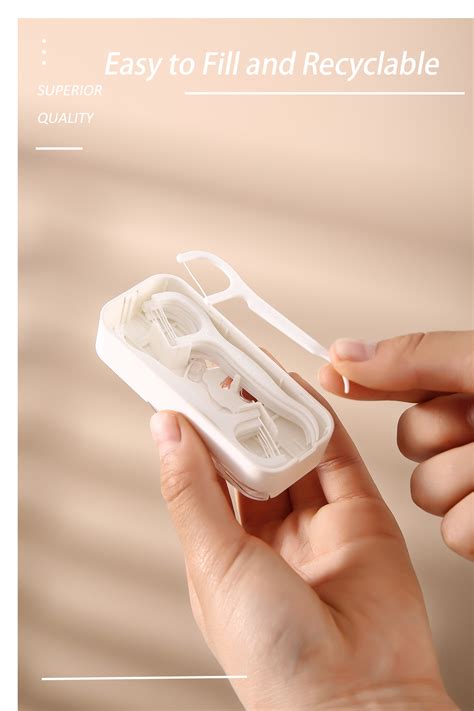 Automatic Dental Floss Dispenser Reusable Teeth Flosser Container Portable Storage Box Portable