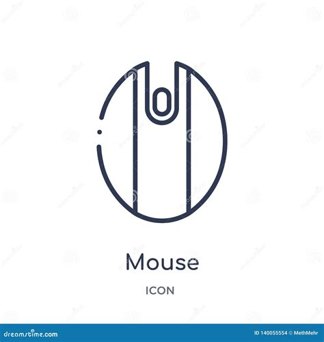 Linear Mouse Icon From Electronic Devices Outline Collection Thin Line Mouse Vector Isolated On