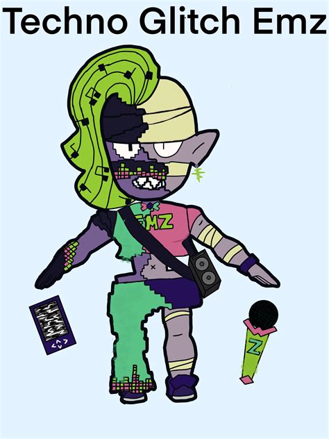 I Really Need Feedback On My Emz Skin For Supercell Make Techno Glitch Emz I Thought You All