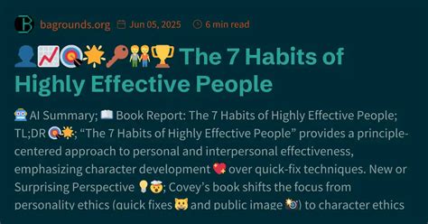 👤📈🎯🌟🔑🤝🏆 The 7 Habits Of Highly Effective People