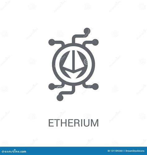 Etherium Icon Trendy Etherium Logo Concept On White Background Vector Illustration