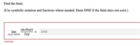 Solved Find The Limit Use Symbolic Notation And Fractions