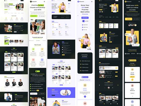E Learning Education Website UI Design Kits Behance