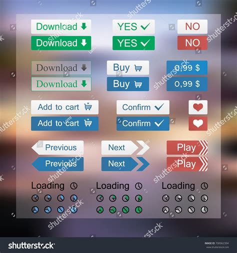 Vector Image Various Buttons Symbols Creating Vector có sẵn miễn phí bản quyền