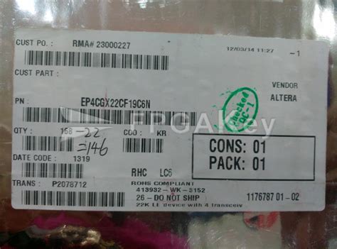 EP4CGX22CF19C6N Of INTEL Cyclone IV GX FPGA FPGAkey