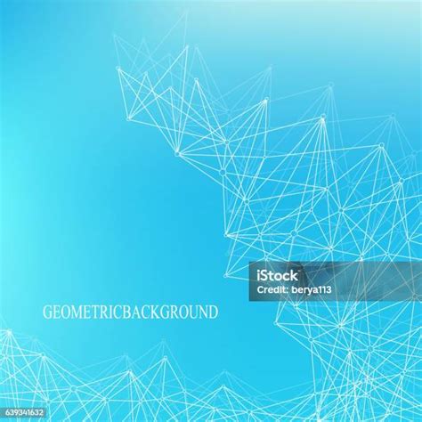 기하학적 그래픽 배경 분자 및 통신 과학 적인 사이버 네틱 벡터 일러스트 0명에 대한 스톡 벡터 아트 및 기타 이미지 0명